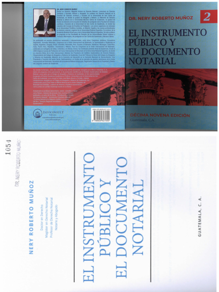 EL INSTRUMENTO PUBLICO Y EL DOCUMENTO NOTARIAL Dr. Nery Muñoz 19o. Edicion | PDF