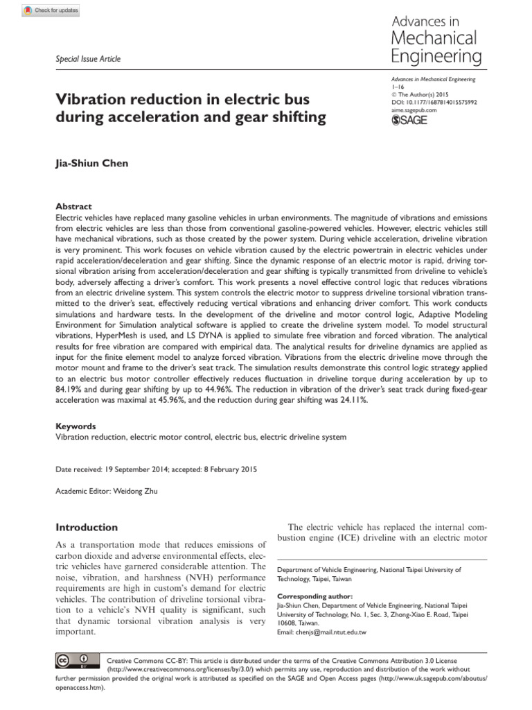 Chen 2015 Vibration Reduction in Electric Bus During Acceleration and ...