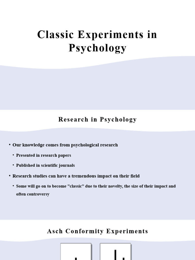 18 Classic Experiments | PDF | Obedience (Human Behavior) | Conformity