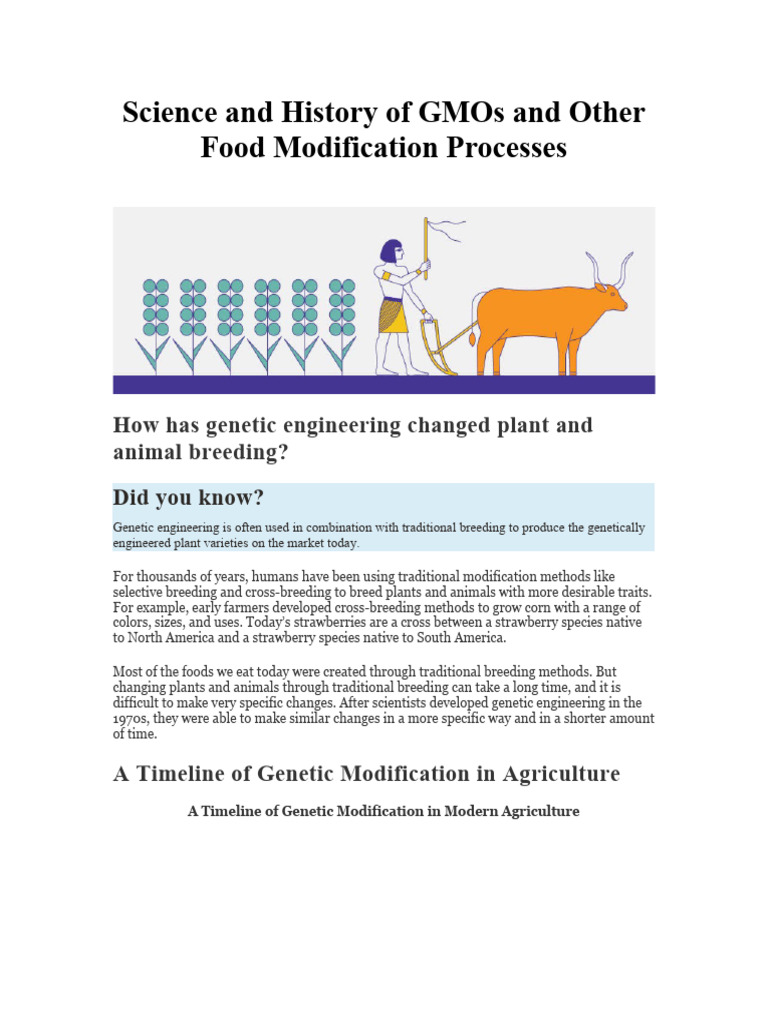 Science and History of GMOs and Other Food Modification Processes | PDF ...