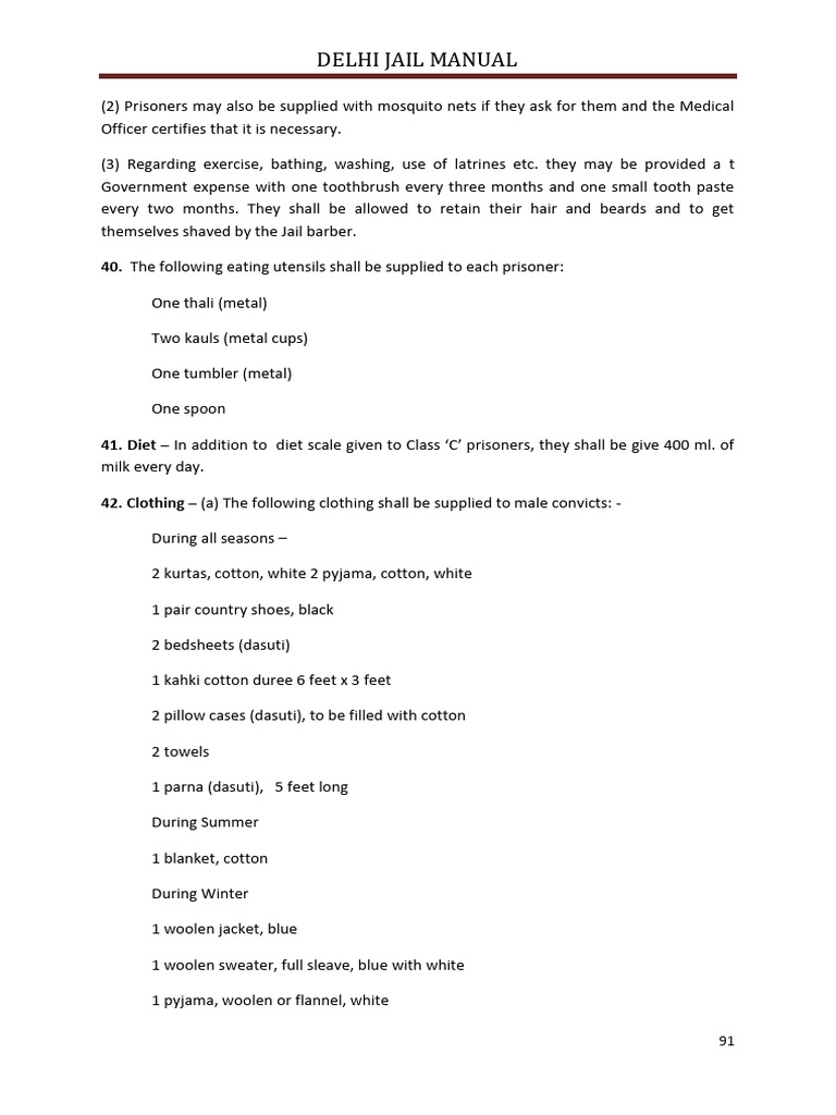 DELHI JAIL MANUAL (1)-10 | PDF | Pardon | Prison