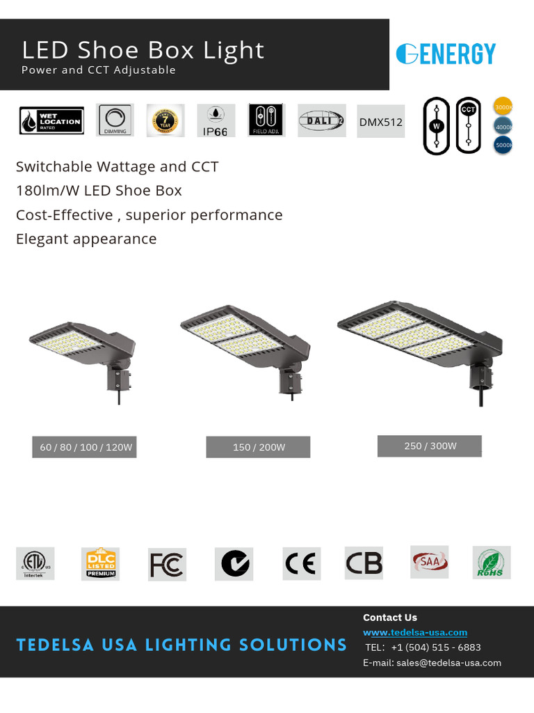 LED Shoe Box Light--SBL 7year REV1.00 20231120_23 | PDF | Lighting ...