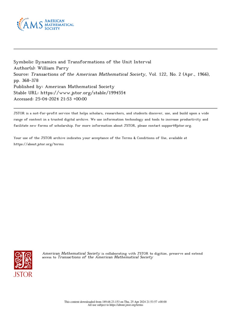 dinâmica simbólica | PDF | Measure (Mathematics) | Geometry