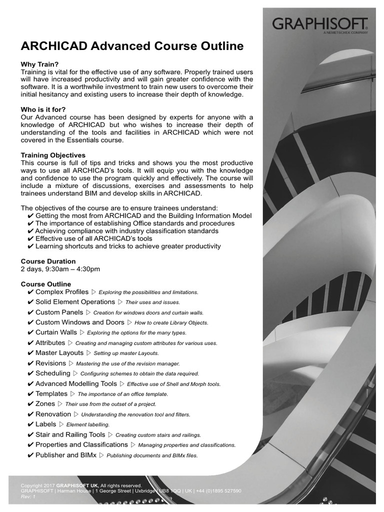 Course Outline-ARCHICAD Advanced | PDF | Building Information Modeling ...