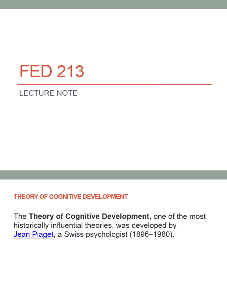 Cognitive Development | PDF | Cognitive Development | Thought