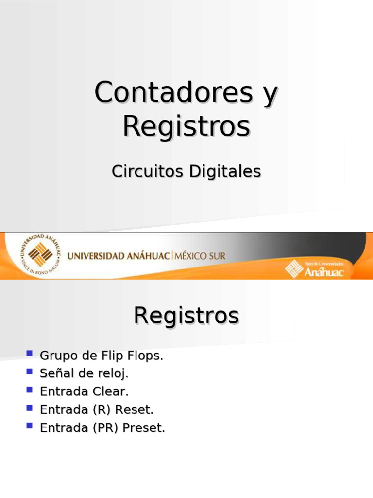 Contadores y Registros | PDF | Ingeniería Informática | Ingeniería ...