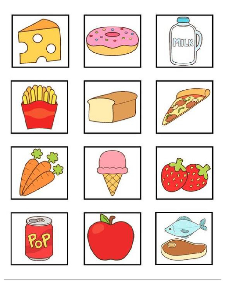 Comida Saludable y No Saludable | PDF