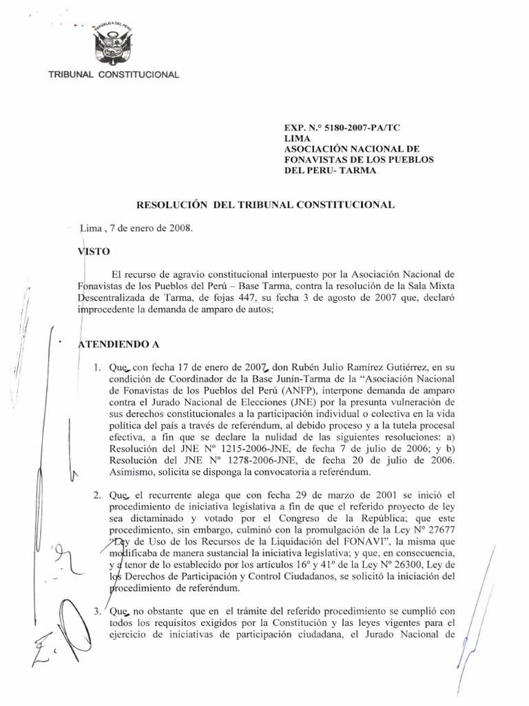Lec 14 Aporte FONAVI | PDF | Debido al proceso | Constitución
