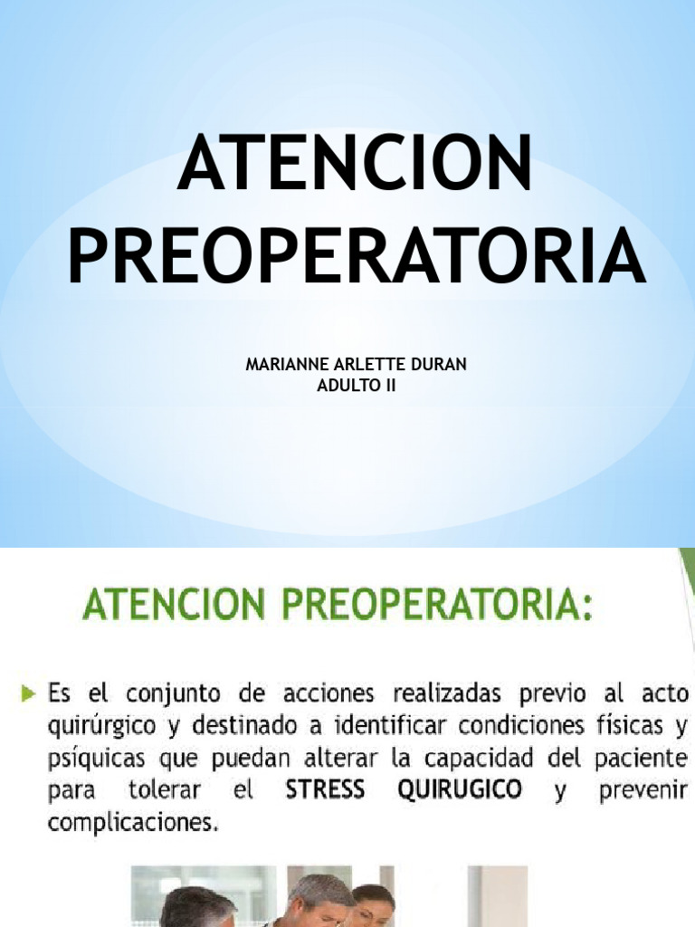 PREOPERATORIO | PDF | Medicina CLINICA | Medicina