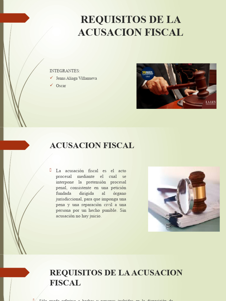 Requisitos de La Acusacion Fiscal | PDF