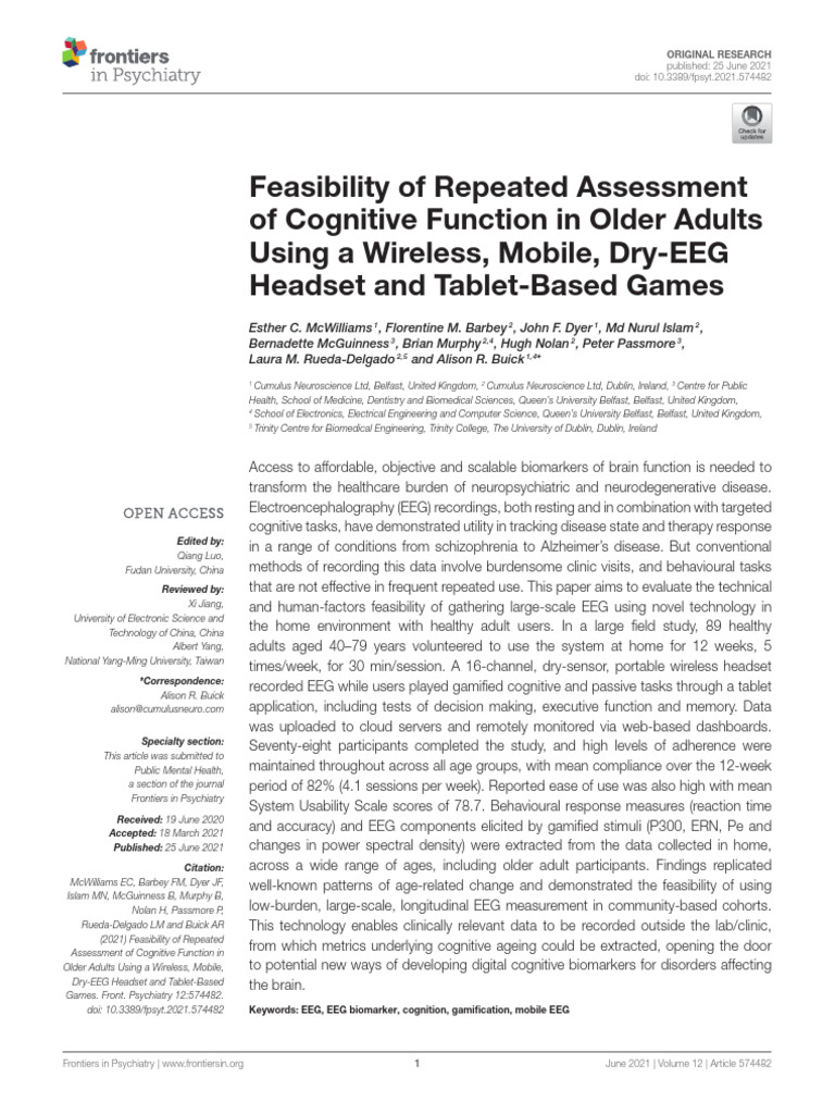 M Eeg Article Pdf Event Related Potential Electroencephalography