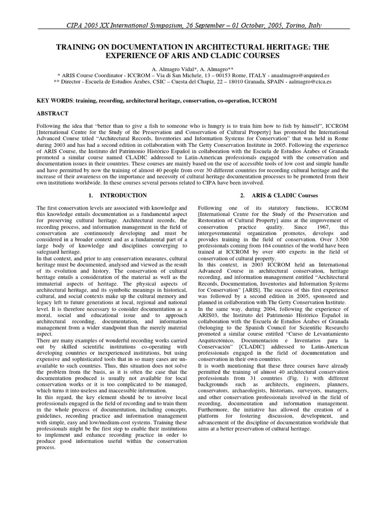 Documentation_Training_for_Conservation | PDF | Information | Topography