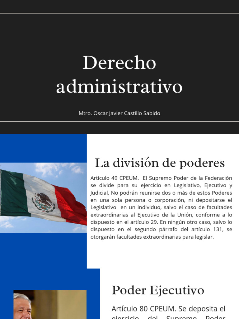 Derecho Administrativo U1 | PDF | Judicaturas | Ejecutivo (gobierno)