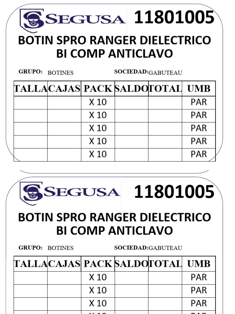 Botins SPRO Ranger et Gabuteau | PDF