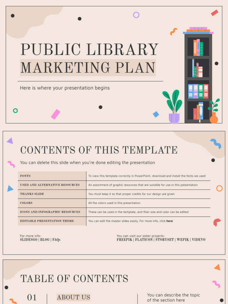 Public Library Marketing Plan by Slidesgo | Download Free PDF | Planets ...