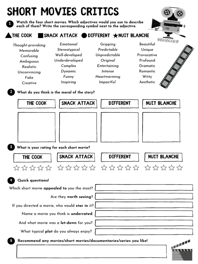 Short Movies Critics @teachingteacup | PDF