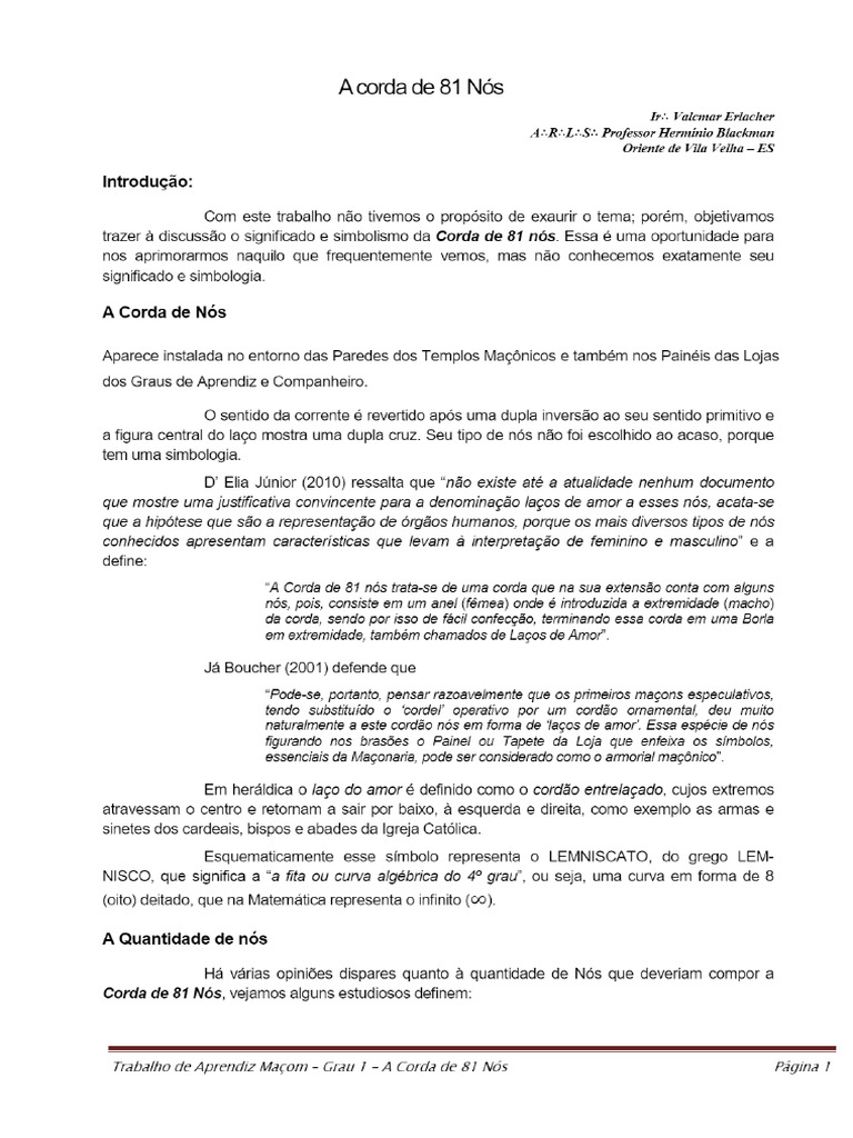 A Corda de 81 Nós (Corrigida) | PDF