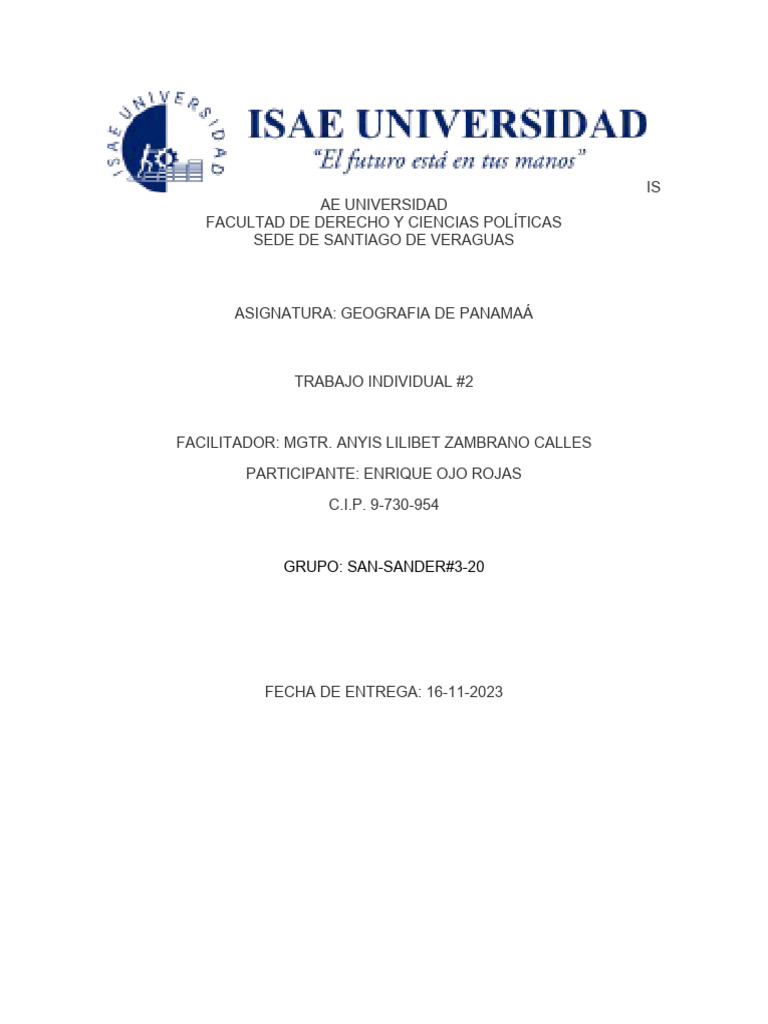 Aportes de Ángel Rubio a la Geografía Panameña | PDF | Américas ...