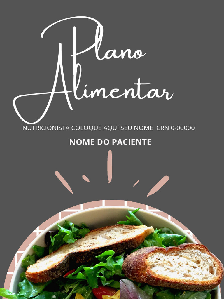 Plano de Refeições Nutricionais Diário | PDF | Alimentos | Culinária