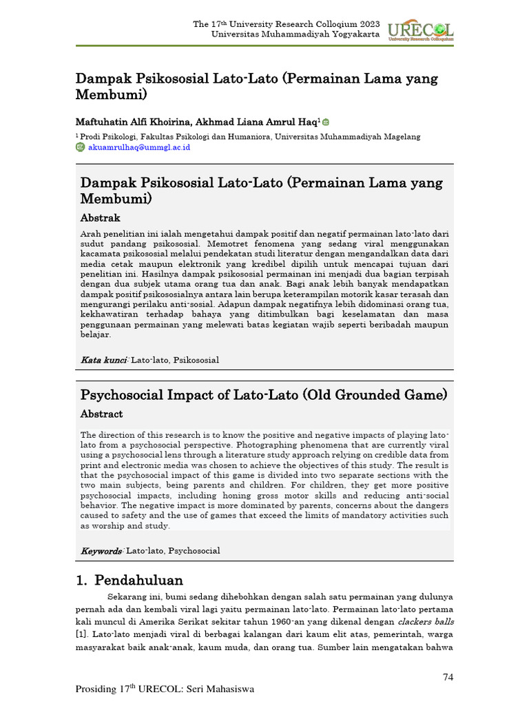 Dampak Positif Dan Negatif Permainan Lato-Lato | PDF