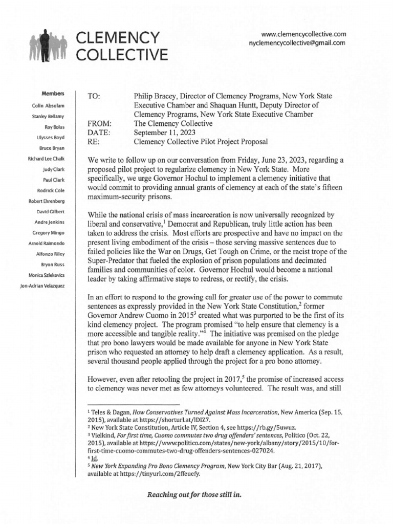 Final Clemency Collective Pilot Project Proposal 9 | PDF