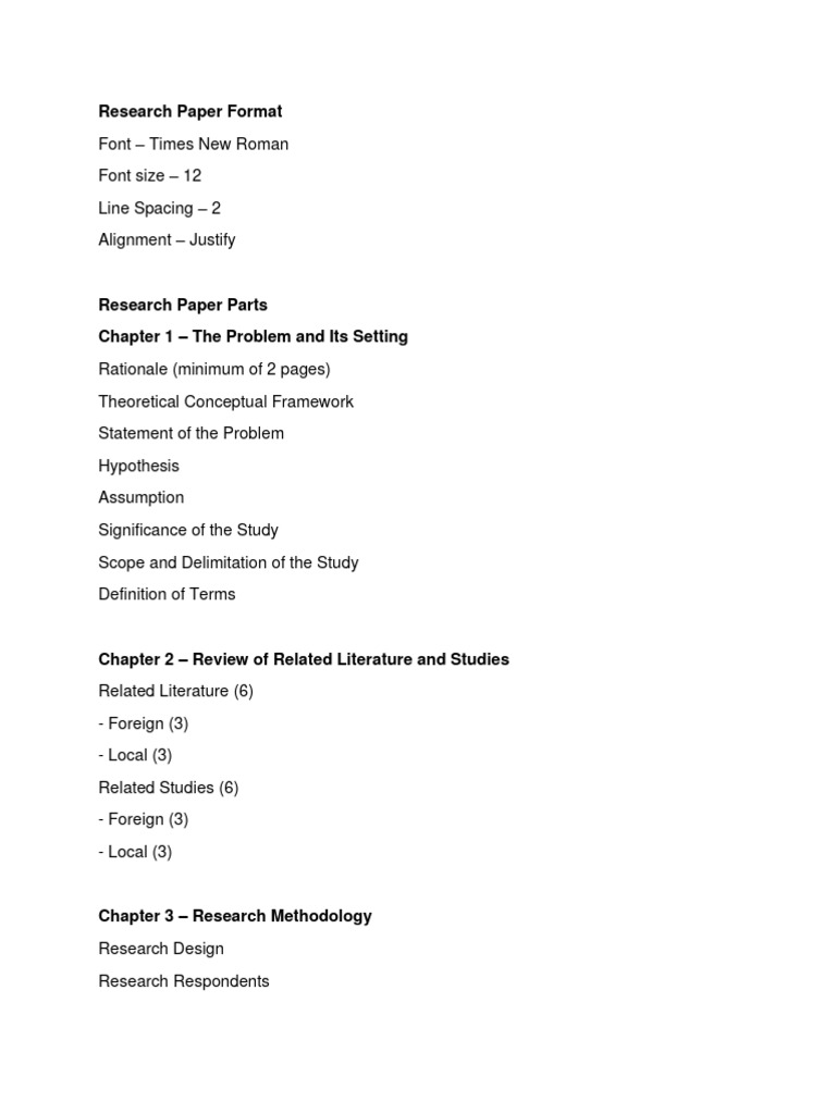 Research Paper Guidelines | PDF