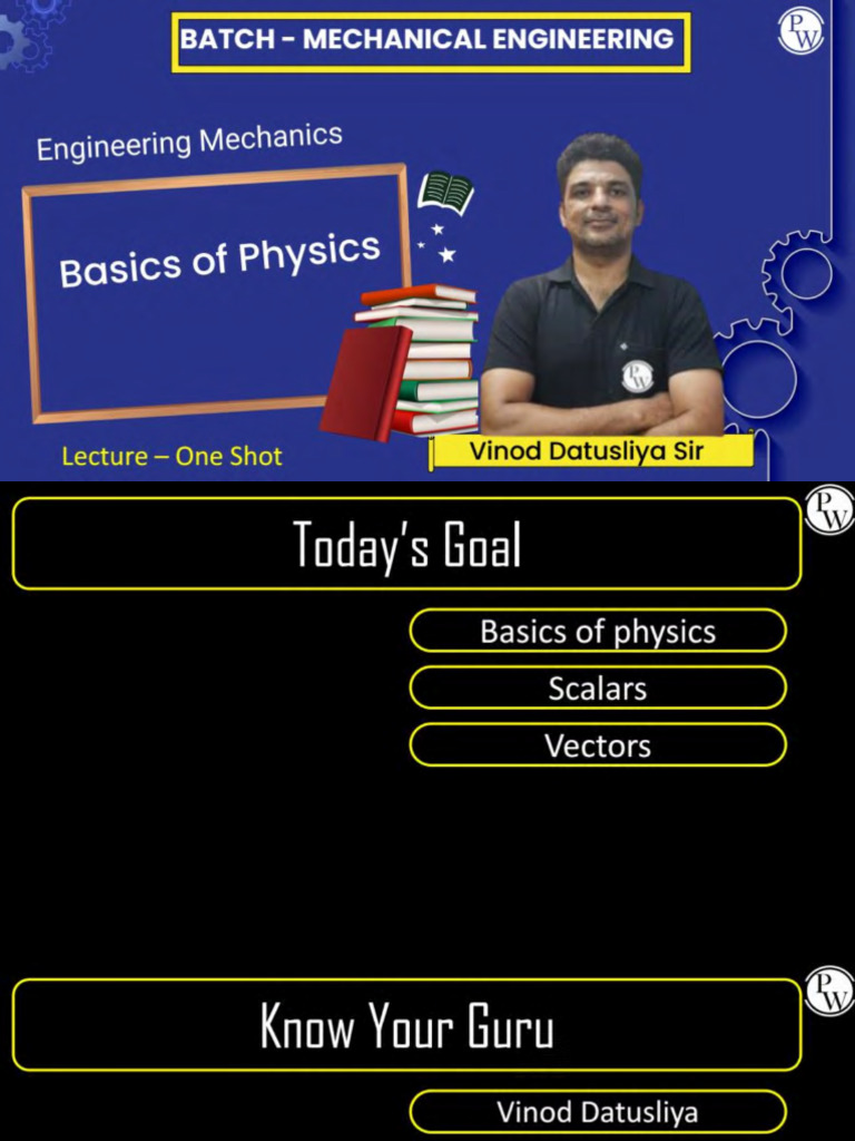 Basics of Physics - Class Notes | PDF