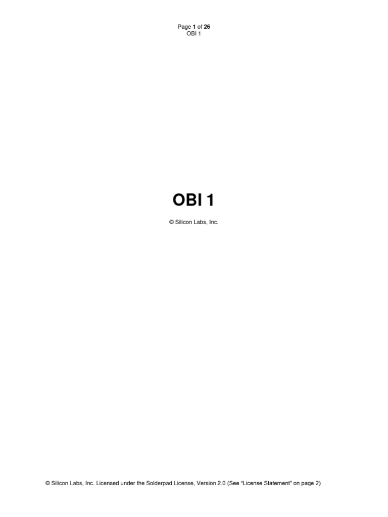 OBI-v1 2 | PDF | License | Phase (Waves)