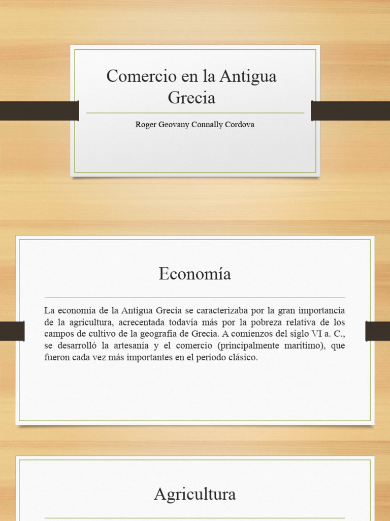 Comercio en La Antigua Grecia | PDF | Agricultura | Economias