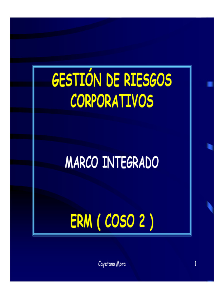 GESTION DEL RIESGO_mdbi (COSO I y II) | PDF | Gestión de riesgos | El ...