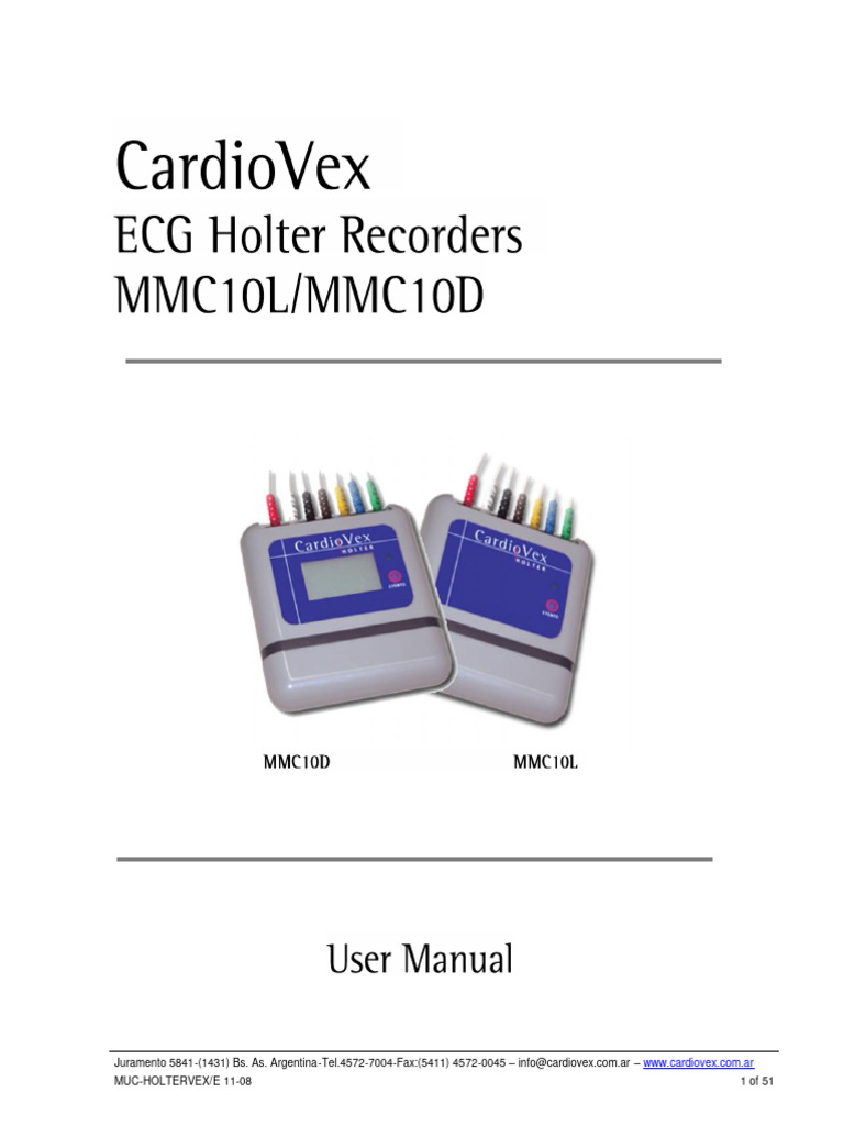 User Manual CardioVex Holter | Download Free PDF | Hertz ...