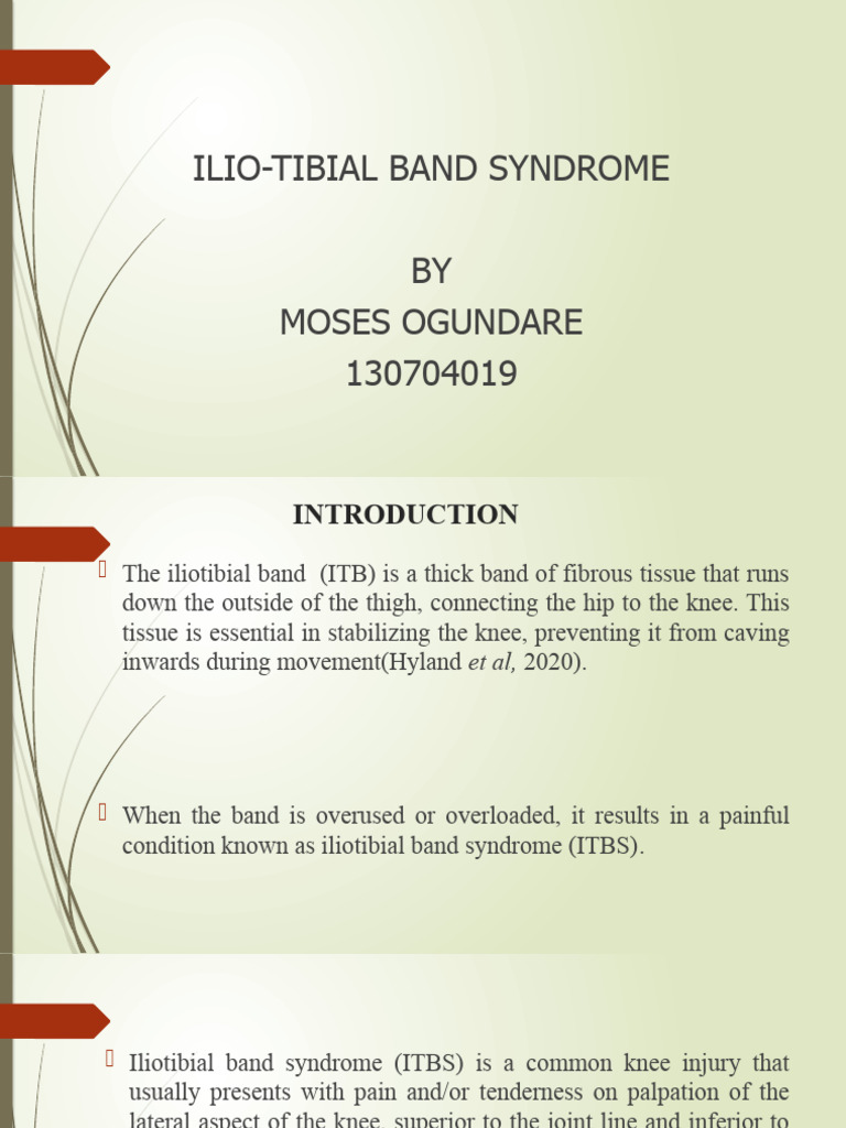 Ilio-tibial Band Syndrome | PDF | Knee | Clinical Medicine