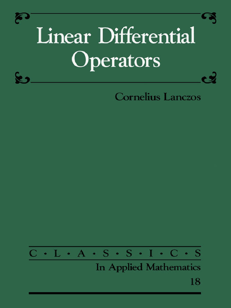(Cornelius Lanczos) Linear Differential Operators | PDF | Matrix (Mathematics) | Green's Function