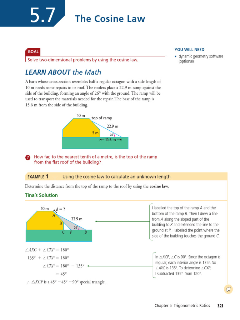 The Cosine Law: Learn About The Math | PDF | Triangle | Trigonometric ...