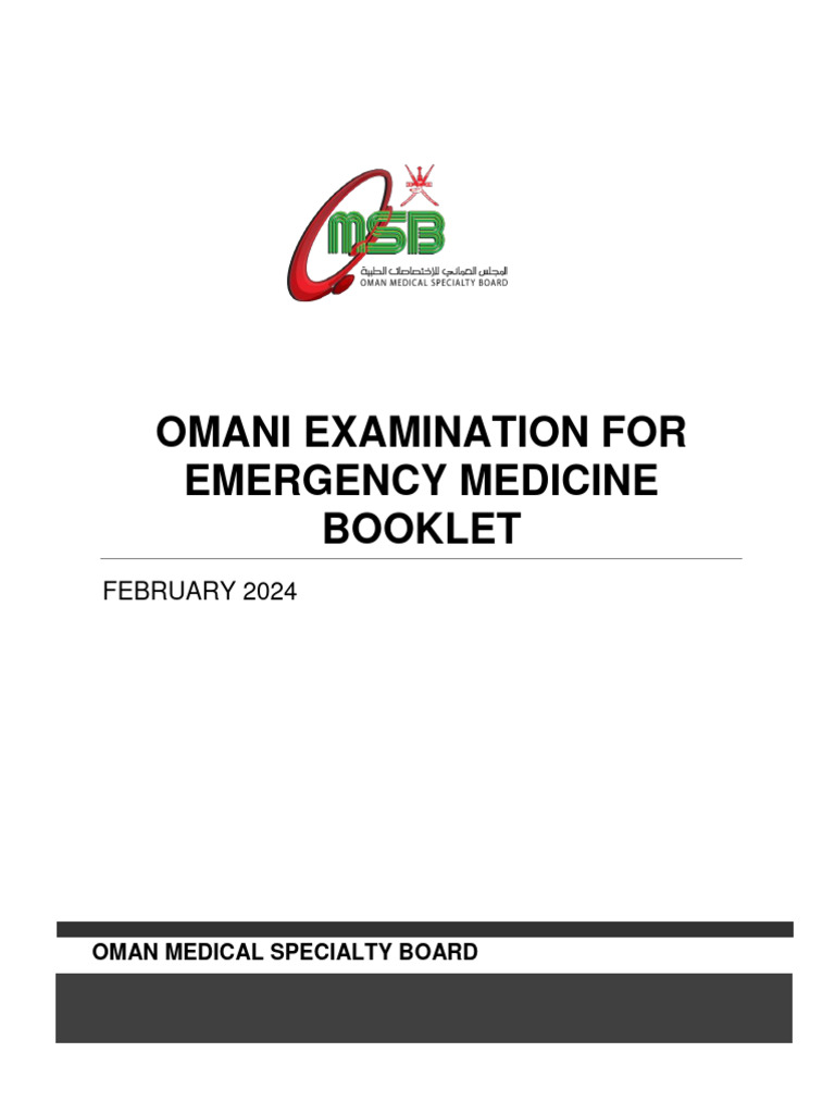 Emergency Medicine Exam Booklet (8) . | PDF | Medicine | Physical ...