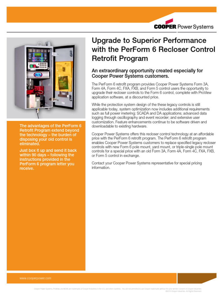 B280-02026 PerForm 6 Recloser Control ... - Cooper Industries | PDF ...