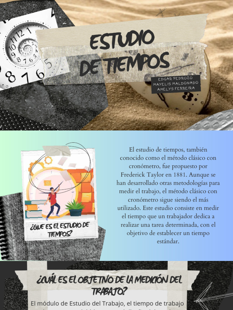 Estudio De Tiempos Pdf Medición Hora
