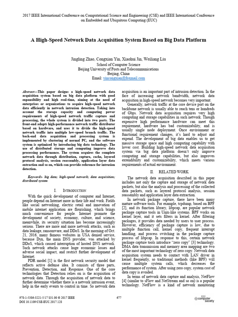 A High-Speed Network Data Acquisition System Based On Big Data Platform ...