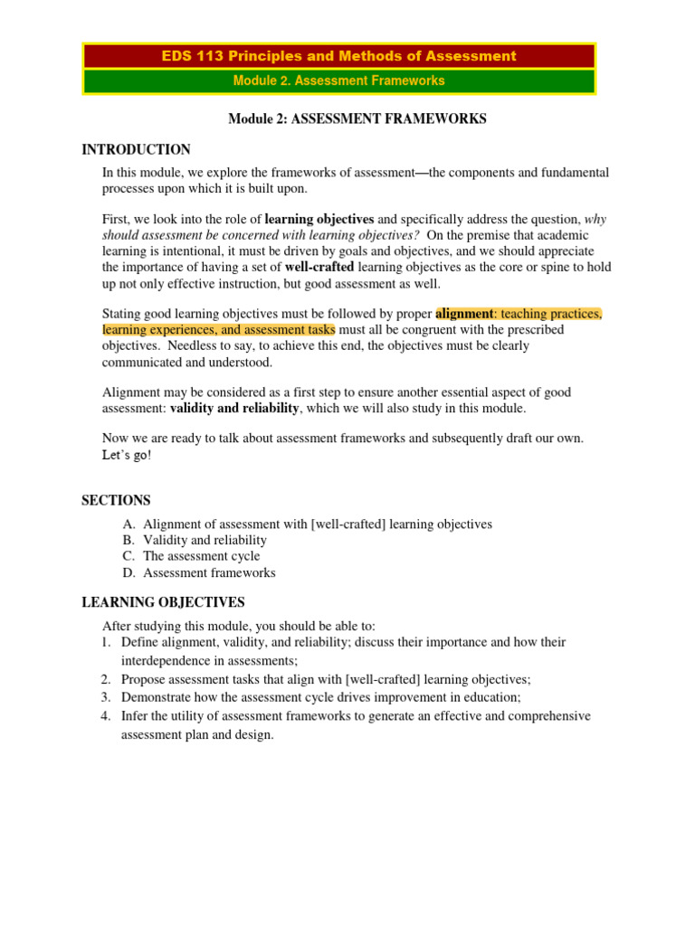 2 Assessment Frameworks 2022 | PDF | Educational Assessment | Learning