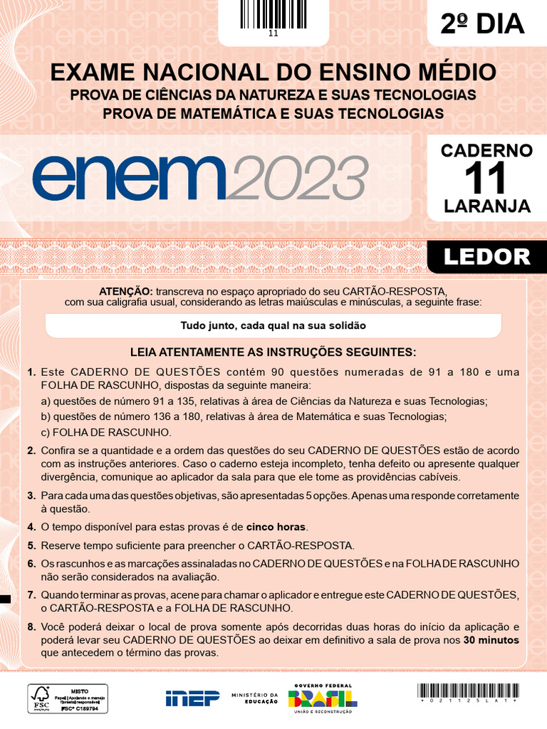 Caderno 2 Dia Laranja Enem 2023 | PDF | Vírus | Calor