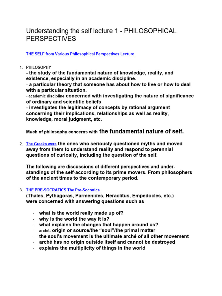 Module 1 | Download Free PDF | Soul | Philosophy Of Self