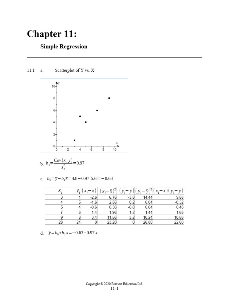 Nsbe9ege Ism Ch11 | PDF | Errors And Residuals | Linear Regression