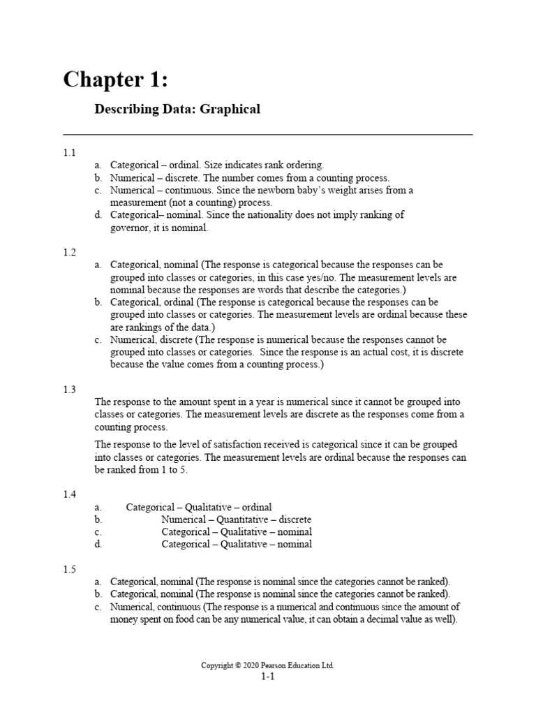 Nsbe9ege Ism Ch01 | PDF | Categorical Variable | Measurement