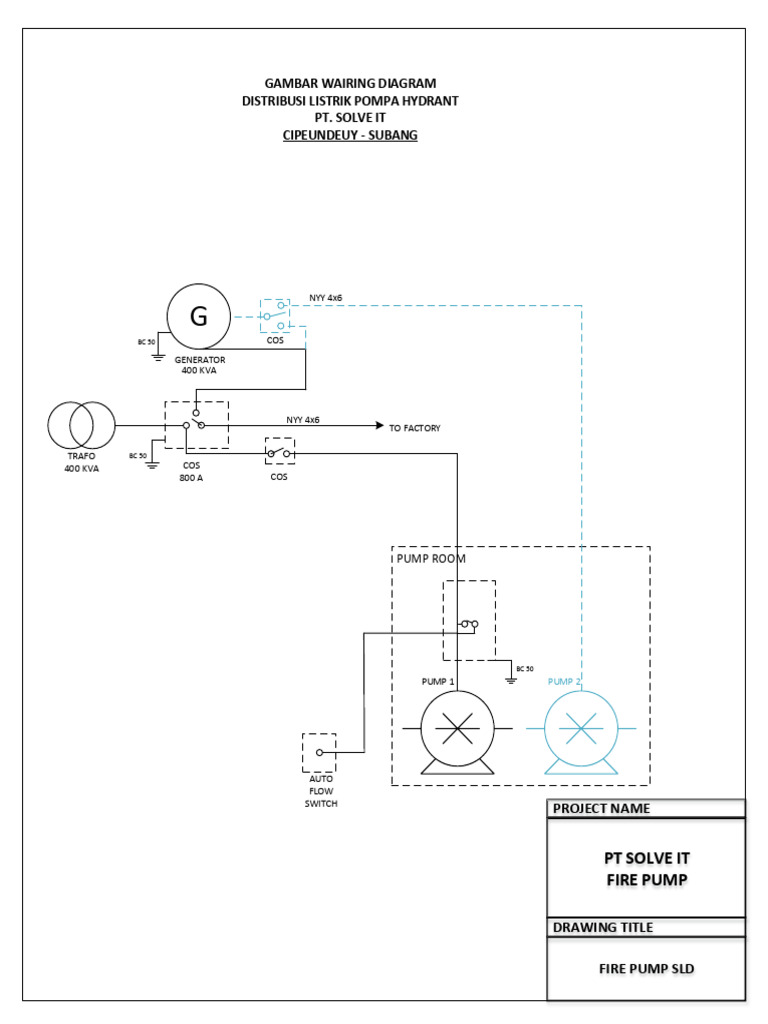 Fire Pump Scheme & SLD New | PDF | Manufactured Goods | Power (Physics)