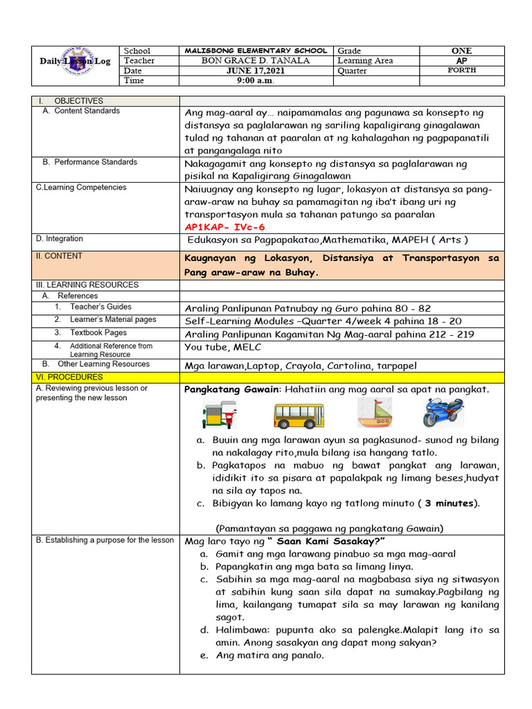 COT DLP-Q4-AP1 - Maam Bon Grace Final | PDF