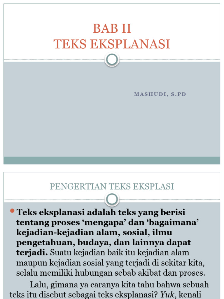 Teks Eksplanasi | PDF