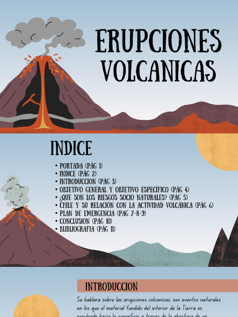 Erupciones Volcánicas: Guía para Niños | PDF | Volcán | Tipos de ...