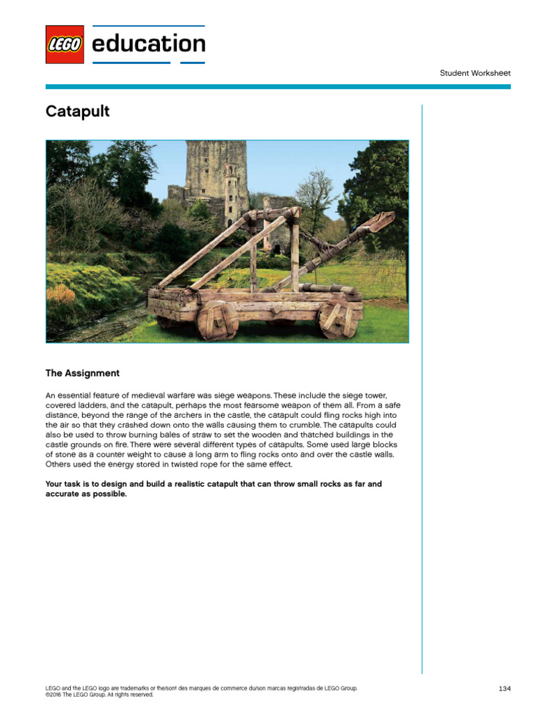 Design a Medieval Catapult Project | PDF | Brainstorming | Castle