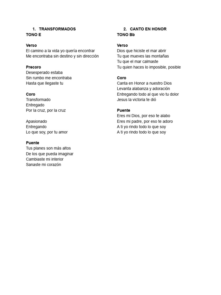 Letras Preliminar Album | PDF