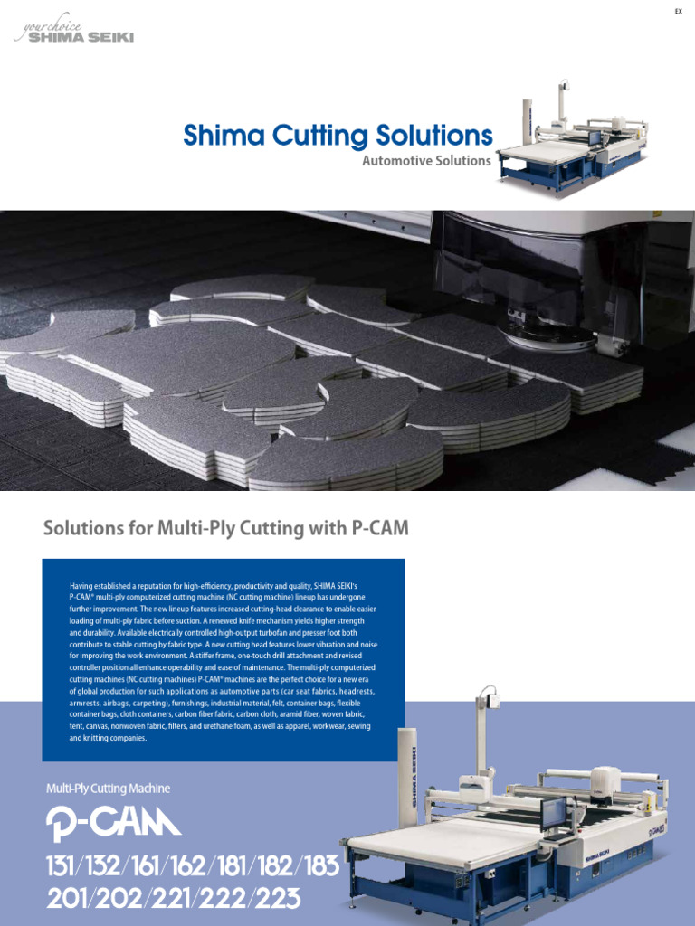 Shima Cutting Solutions - Automotive Solutions - en | PDF | Textiles | Computer Keyboard